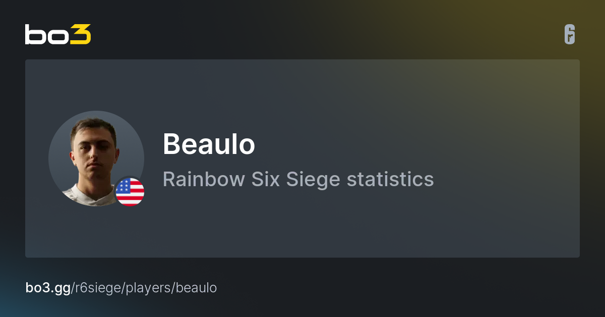 Beaulo (Jason Doty) R6 Stats & news