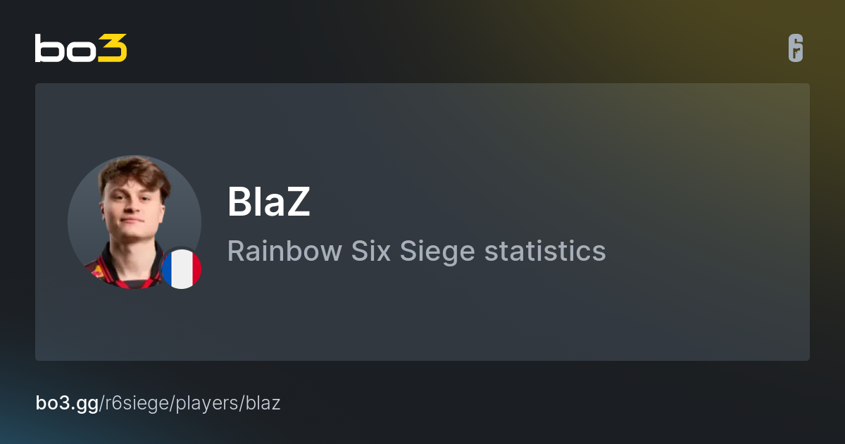 BlaZ (Alexandre Thomas) R6 Stats & news – G2 Esports