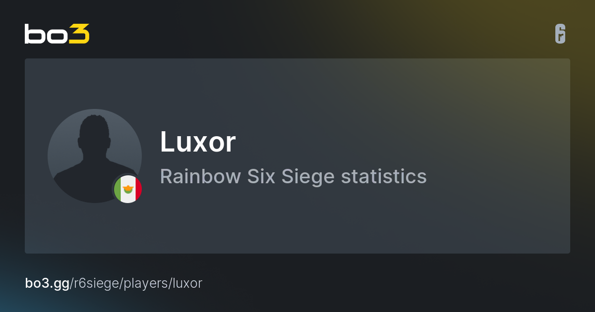 Luxor (Eduardo Ortiz) R6 Stats & news