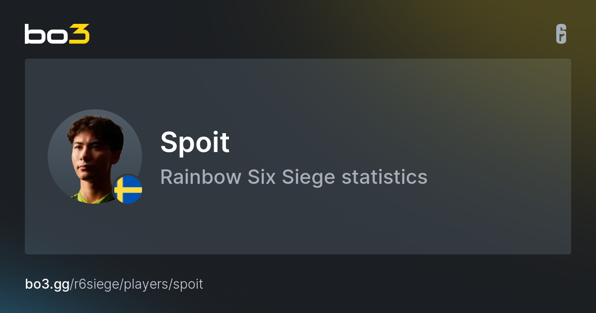 Spoit (William Löfstedt) R6 Stats & news – Shopify Rebellion
