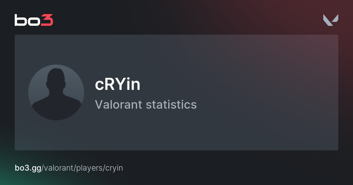 cRYin ( ) Valorant Stats
