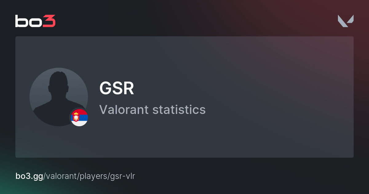 GSR (Ognjen Bondžić) Valorant Stats – Team Liquid Academy