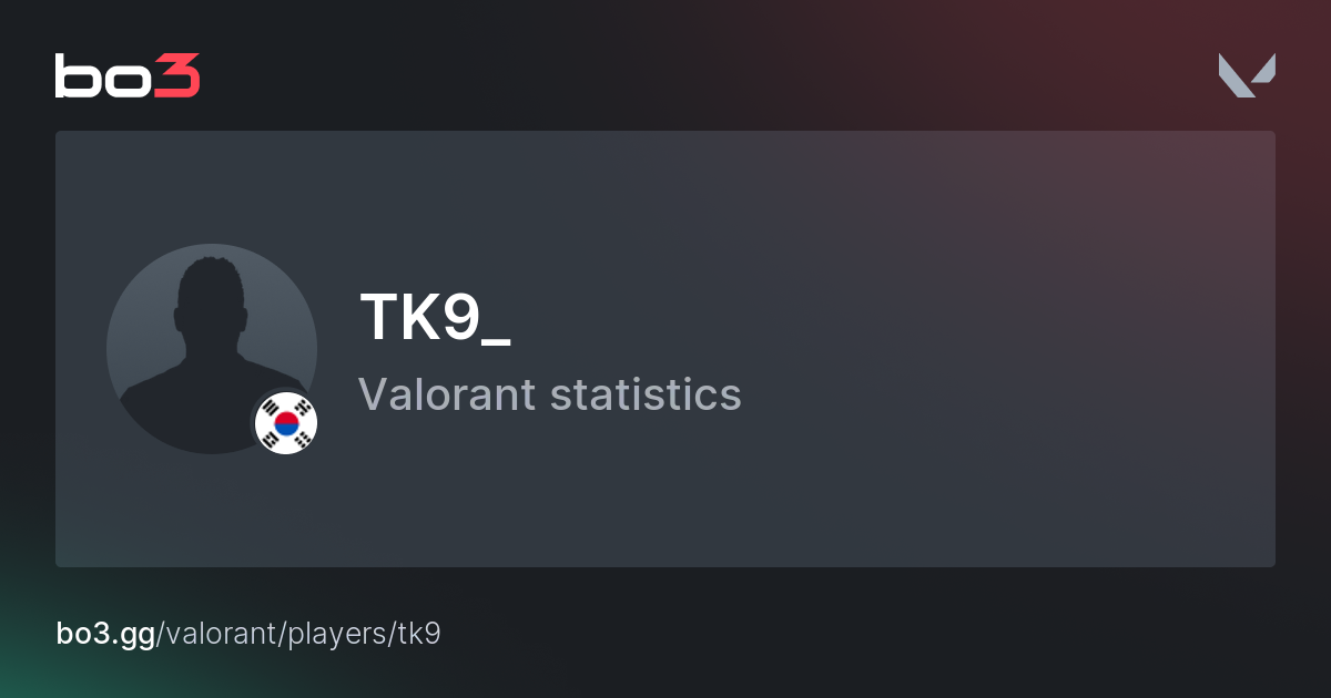 TK9_주 (Goo Tae-kyun) Valorant Stats – SLT