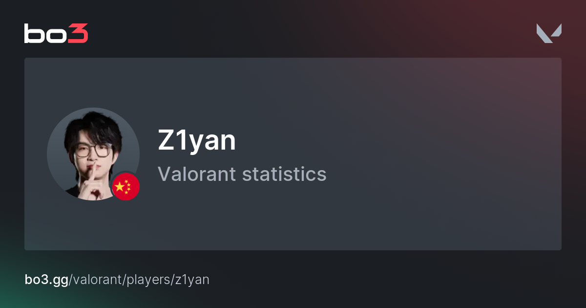 Z1yan (Zihan Liu) Valorant Stats – JD Gaming