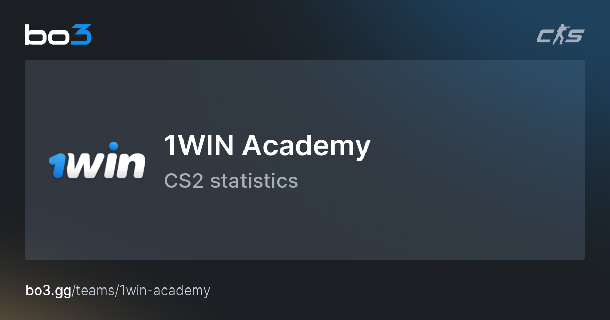 1WIN Academy CS2 team statistics & roster