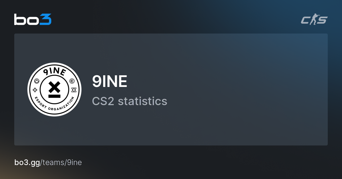 9INE CS2 Teamstatistiken & Kader