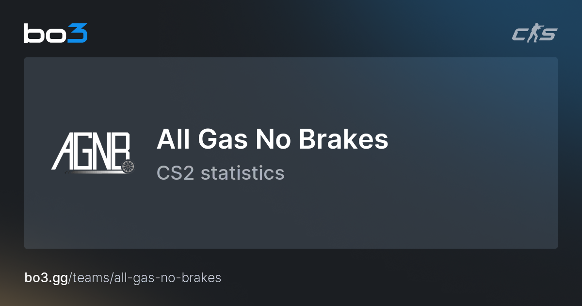 Estadísticas y Plantilla del Equipo CS2 All Gas No Brakes