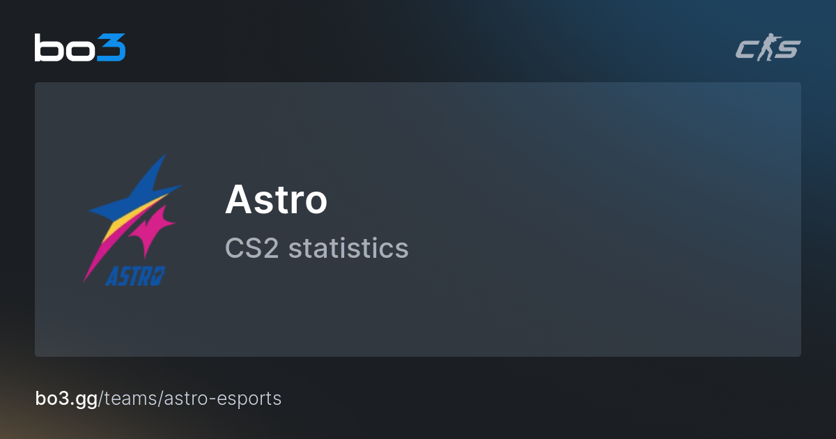 Astro CS2 team statistics & roster
