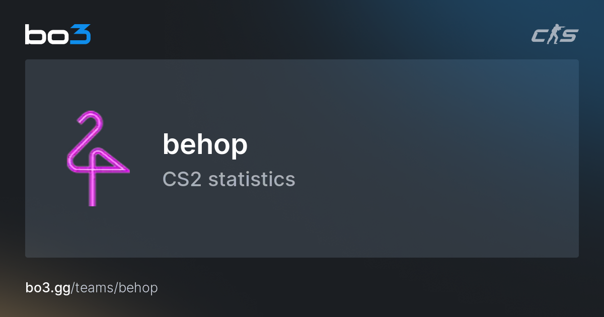 behop CS2 team statistics & roster
