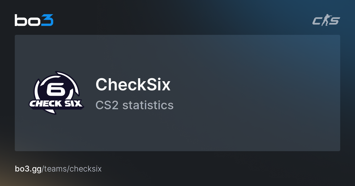 CheckSix CS2 team statistics & roster
