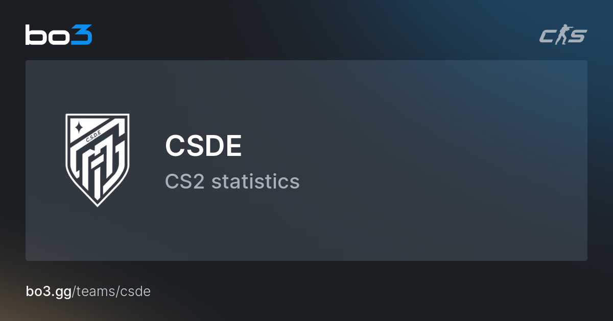 Estadísticas y Plantilla del Equipo CS2 CSDE
