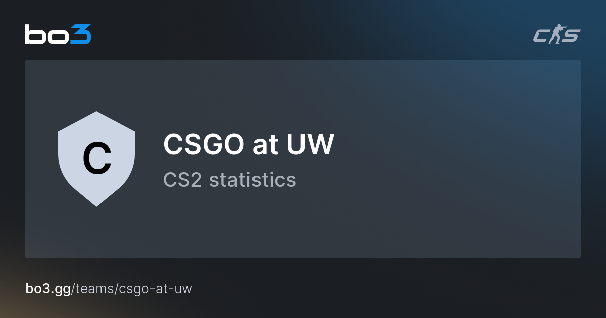 CSGO at UW CS2 team statistics & roster