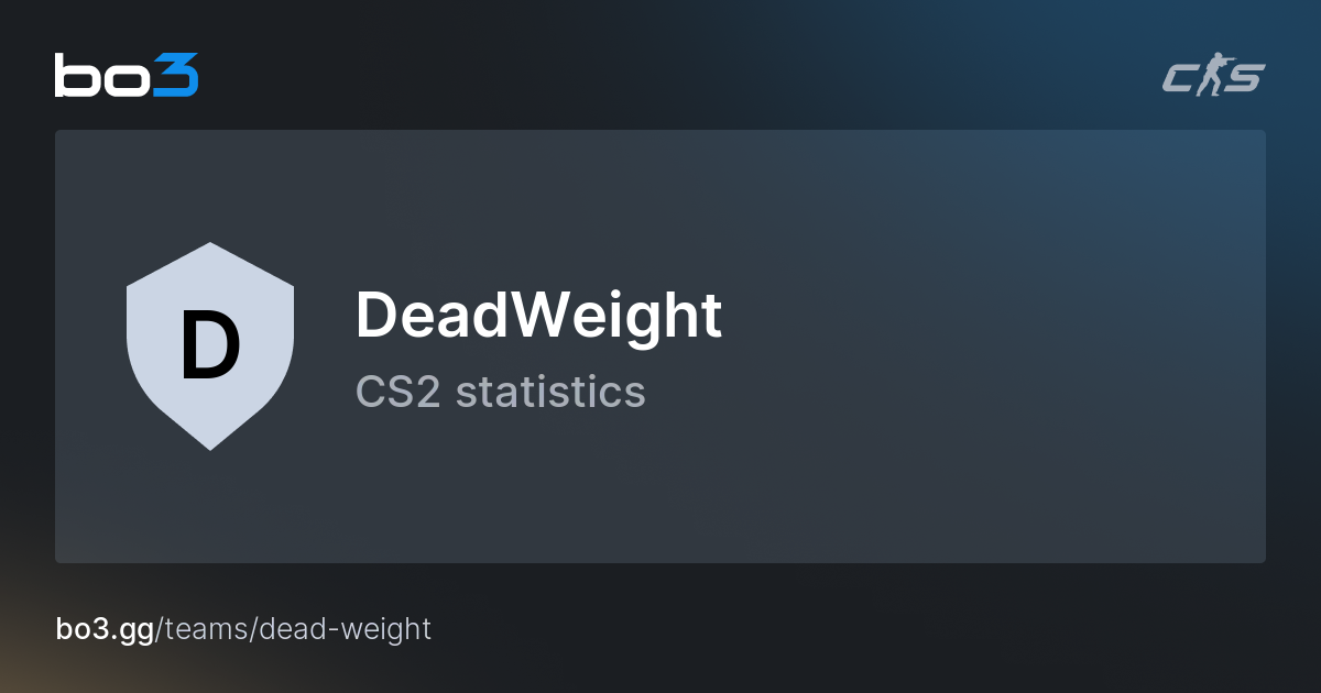 DeadWeight CS2 team statistics & roster