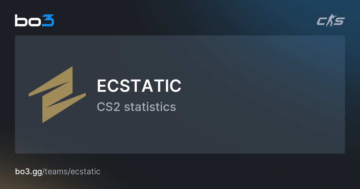 ECSTATIC CS2 team statistics & roster