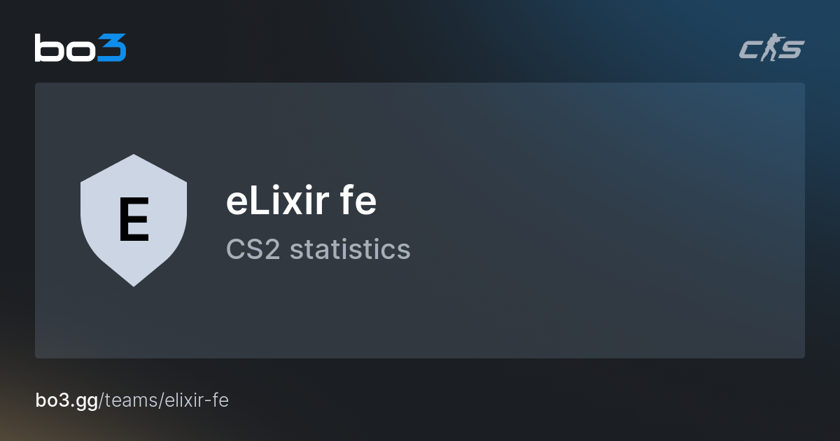 eLixir fe CS2 team statistics & roster
