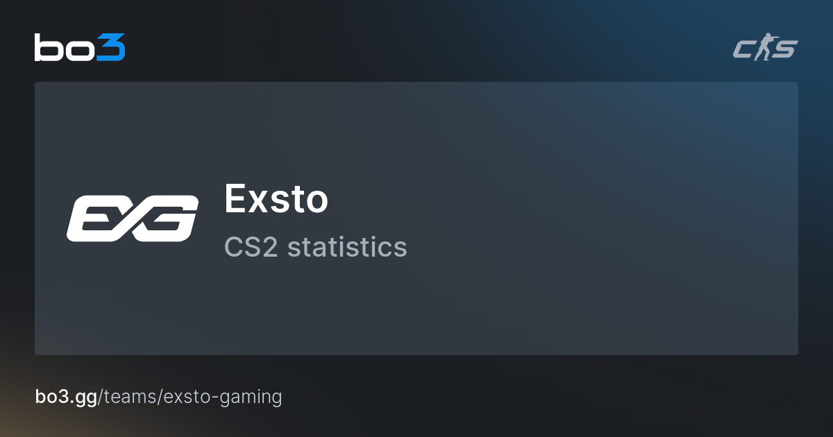 Exsto CS2 team statistics & roster