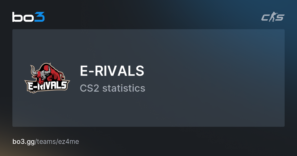 E-RIVALS CS2 team statistics & roster