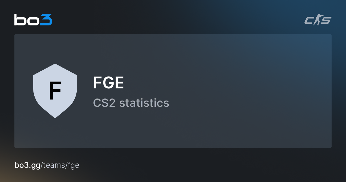 FGE CS2 team statistics & roster