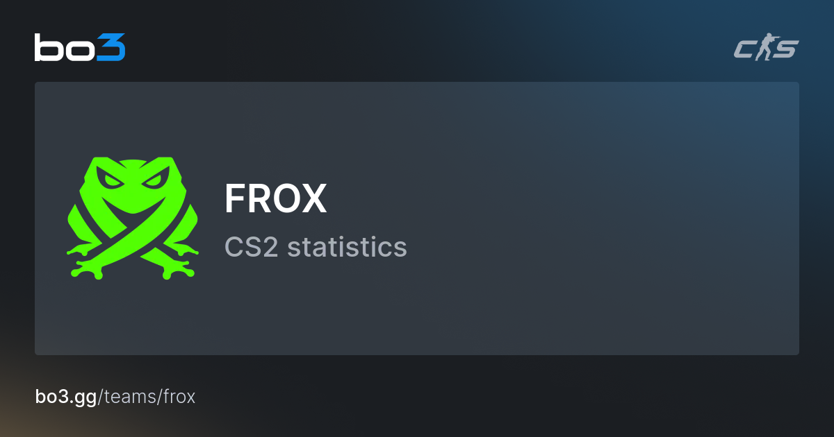 FROX CS2 team statistics & roster