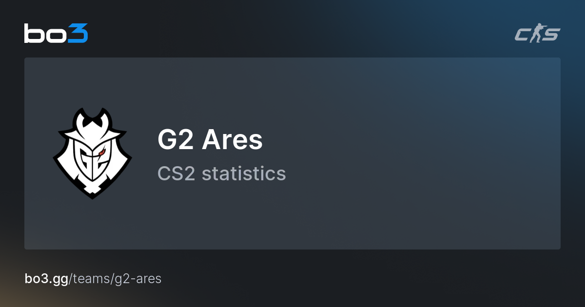 G2 Ares CS2 team statistics & roster