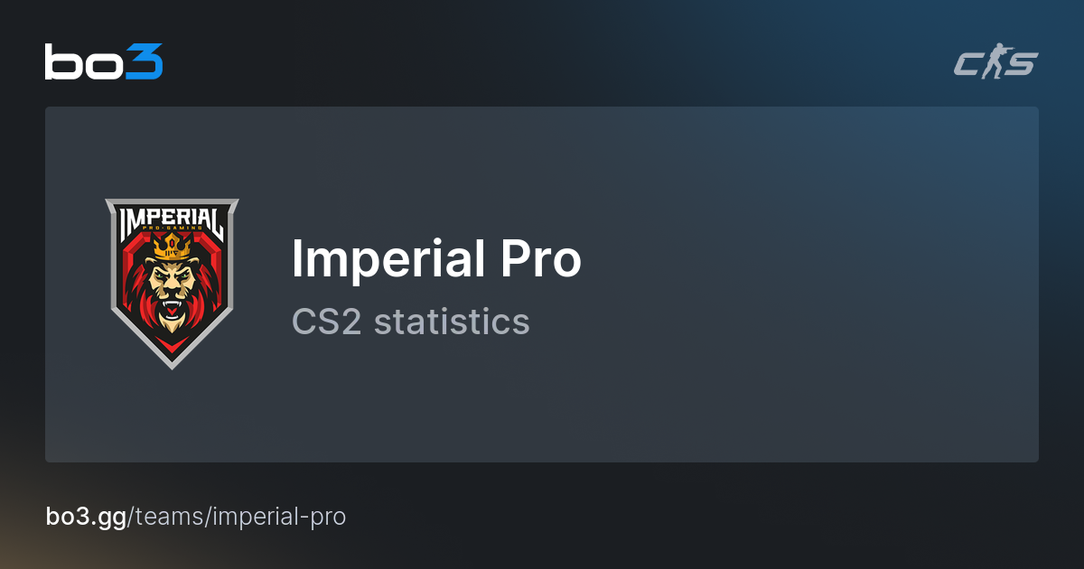 Imperial Pro CS2 takım istatistikleri ve kadrosu
