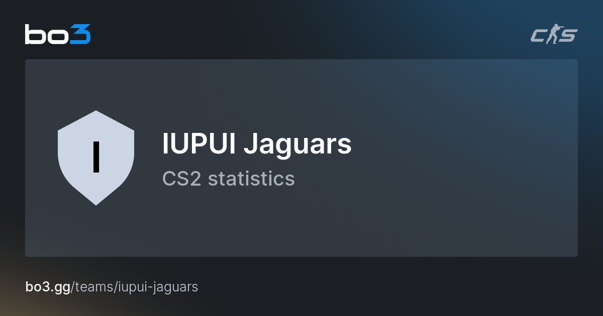 IUPUI Jaguars CS2 team statistics & roster