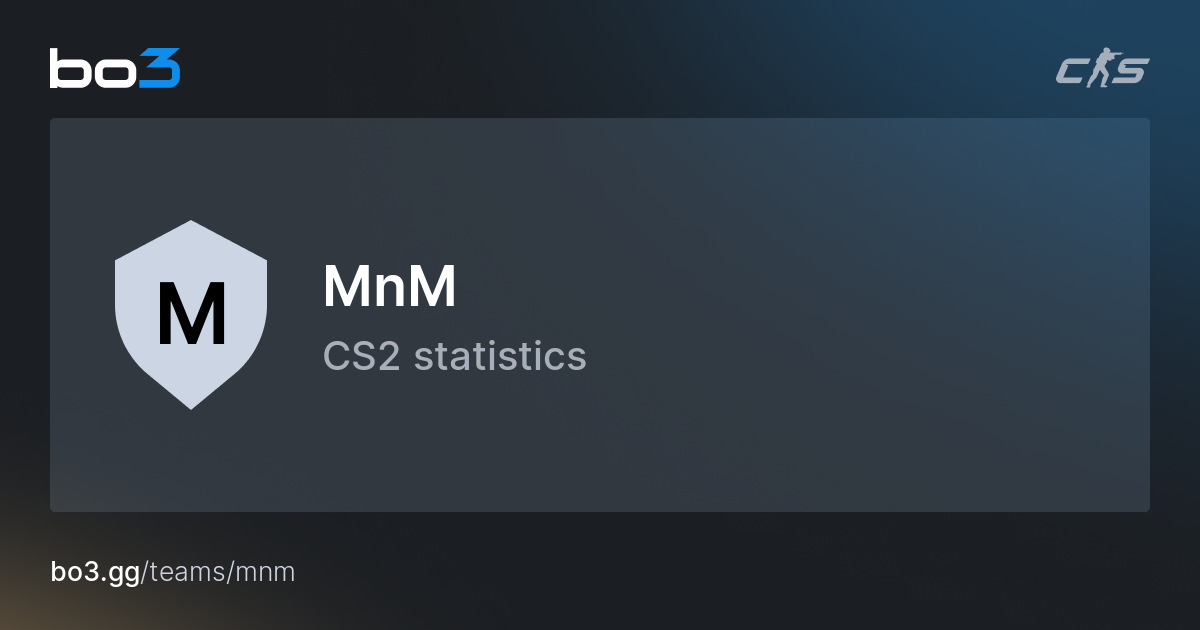 MnM CS2 team statistics & roster