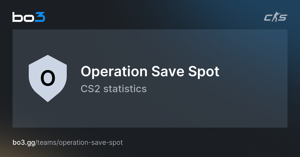 Estadísticas y Plantilla del Equipo CS2 Operation Save Spot