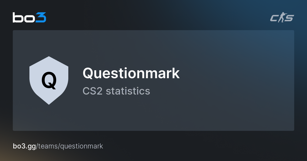 Questionmark CS2 team statistics & roster