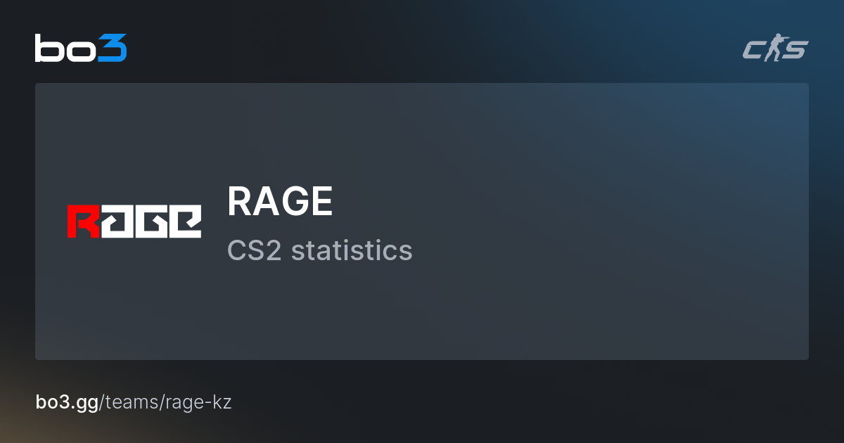 RAGE CS2 team statistics & roster