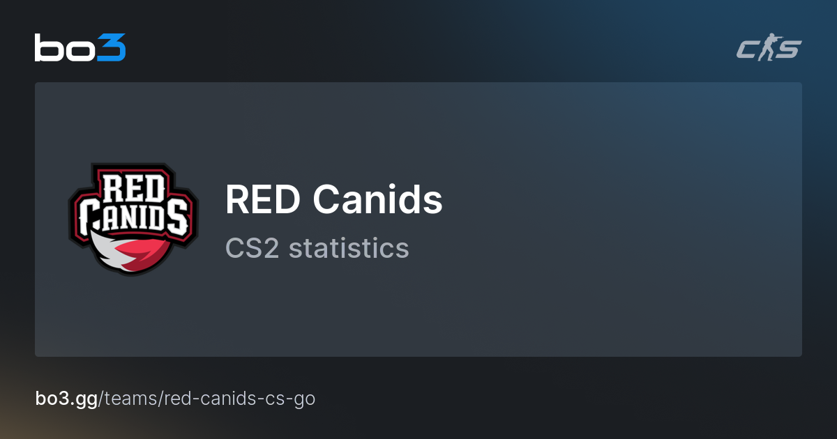 RED Canids team Matches: upcoming, current & finished