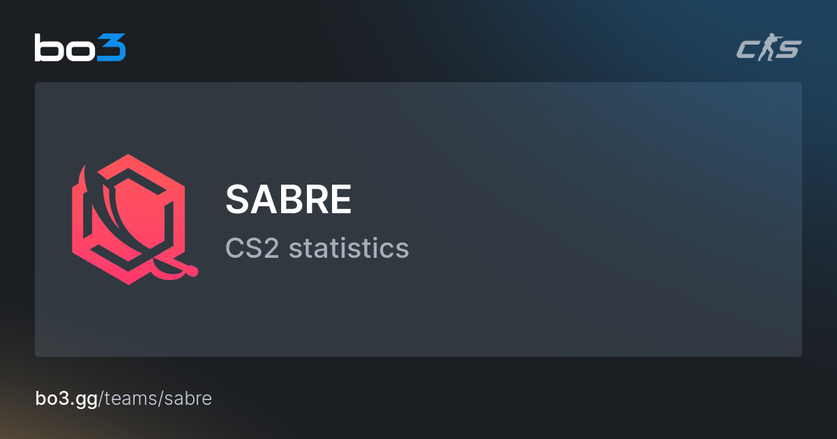 SABRE CS2 team statistics & roster