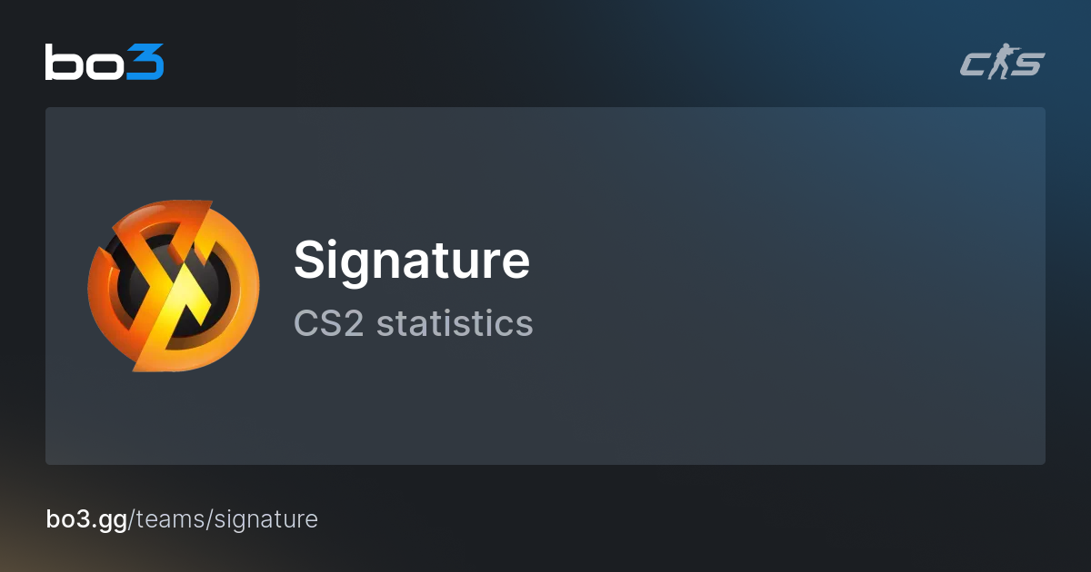 Signature CS2 team statistics & roster