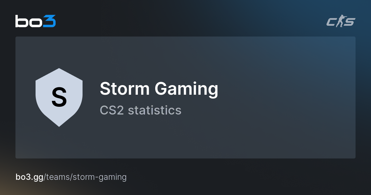 Storm Gaming CS2 team statistics & roster