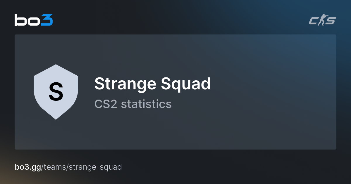Strange Squad CS2 team statistics & roster