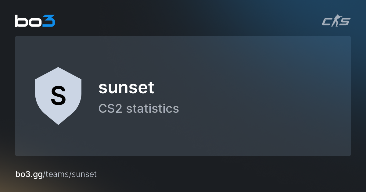 sunset CS2 team statistics & roster