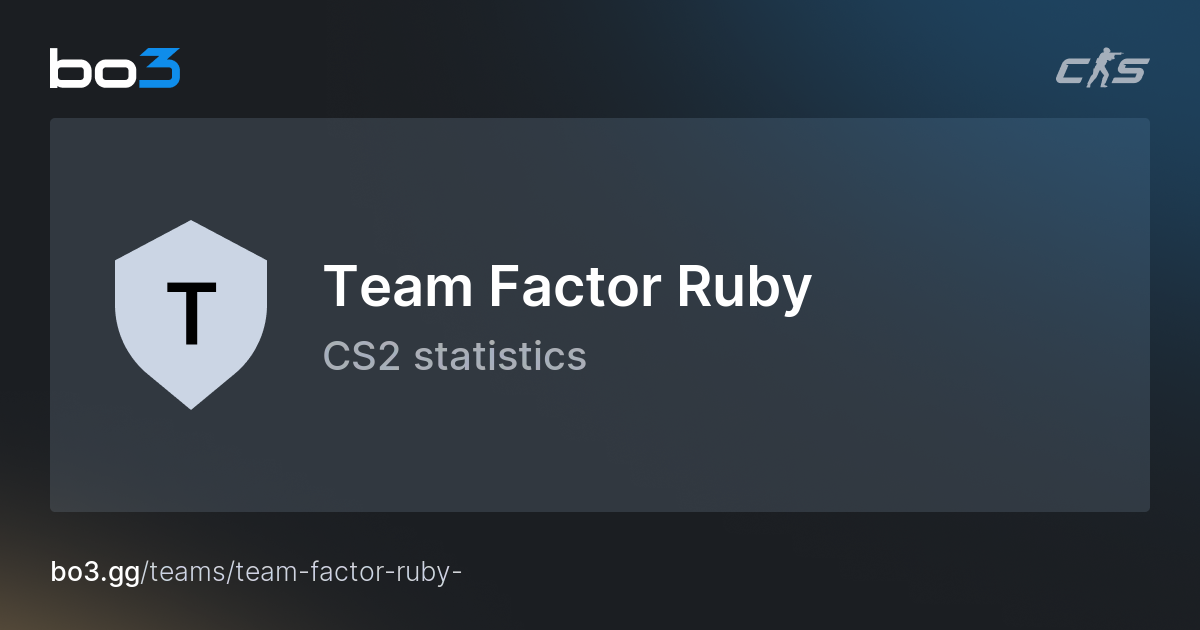 Team Factor Ruby CS2 team statistics & roster