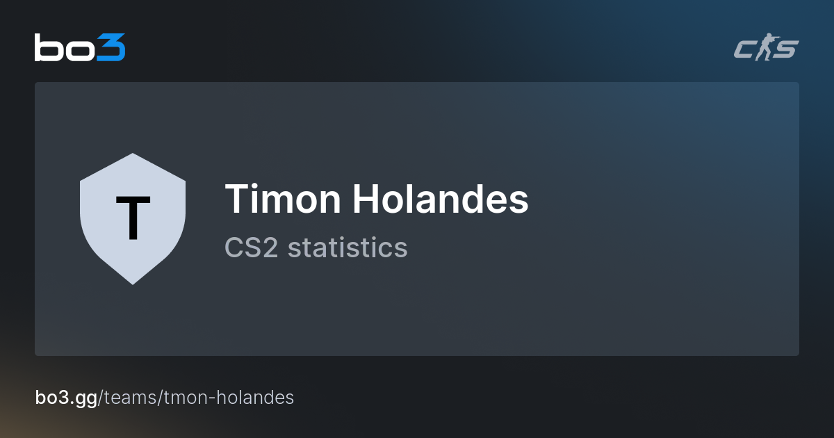 Timon Holandes team Tournaments: upcoming, current & finished
