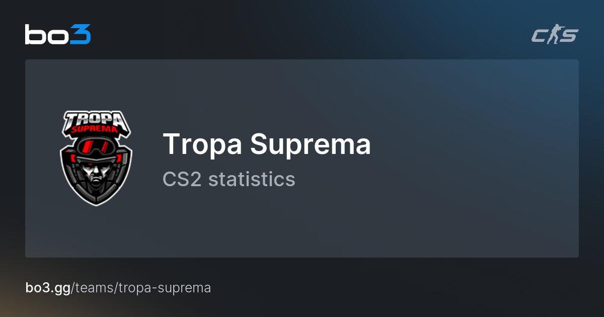 Tropa Suprema CS2 team statistics & roster