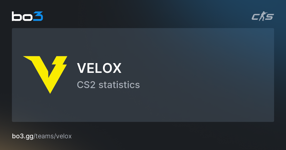VELOX CS2 team statistics & roster