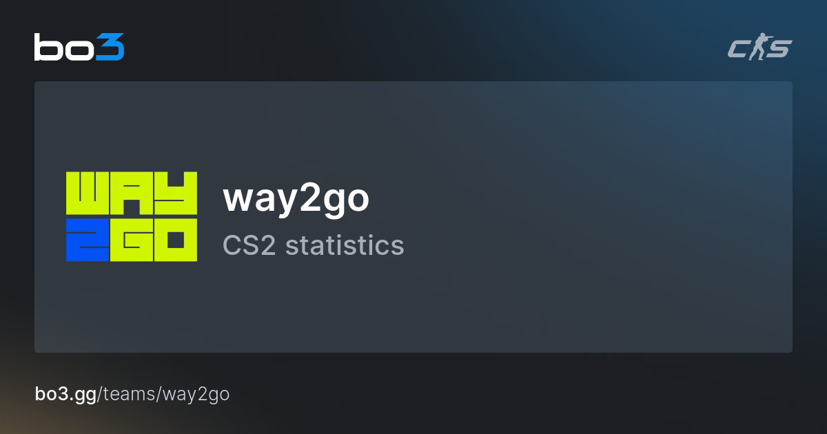 way2go CS2 team statistics & roster