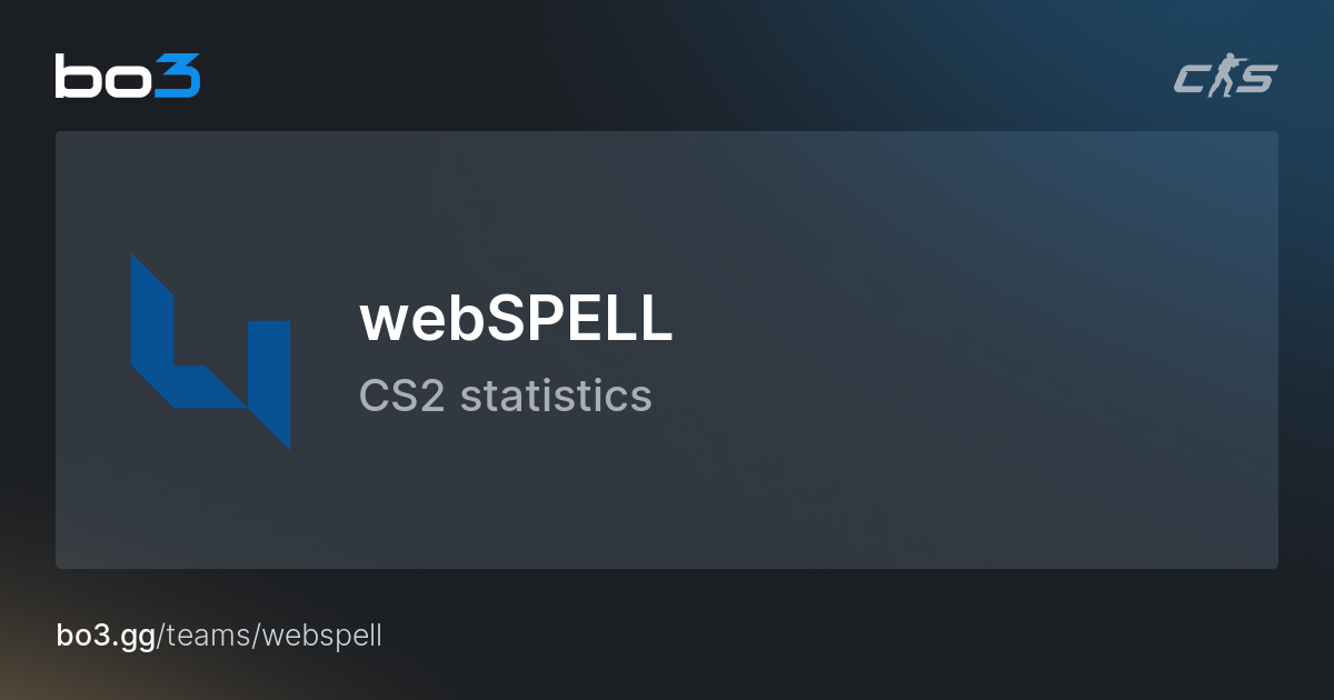 webSPELL CS2 team statistics & roster