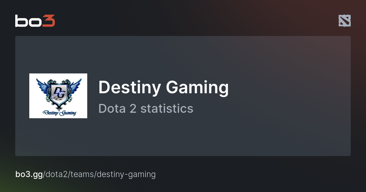 Destiny Gaming Dota 2 Stats – Team standings & match statistics