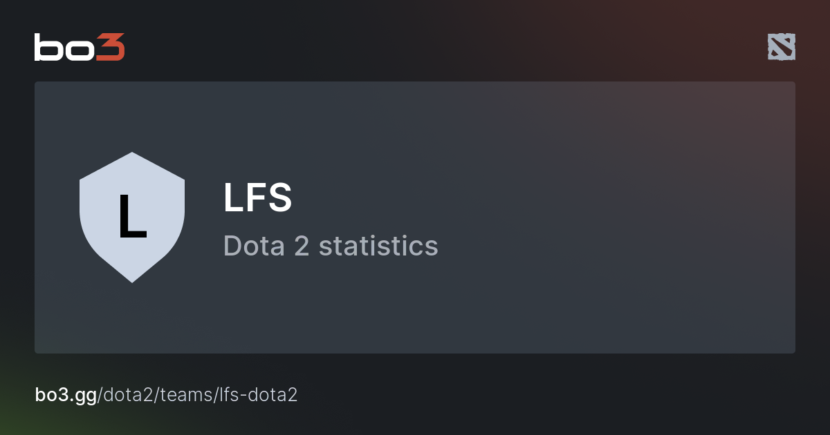 LFS Dota 2 Stats – Team standings & match statistics