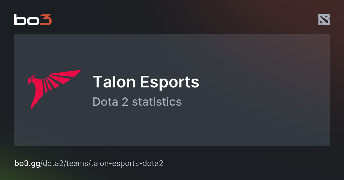 Talon Esports Dota 2 team statistics, standings & roster