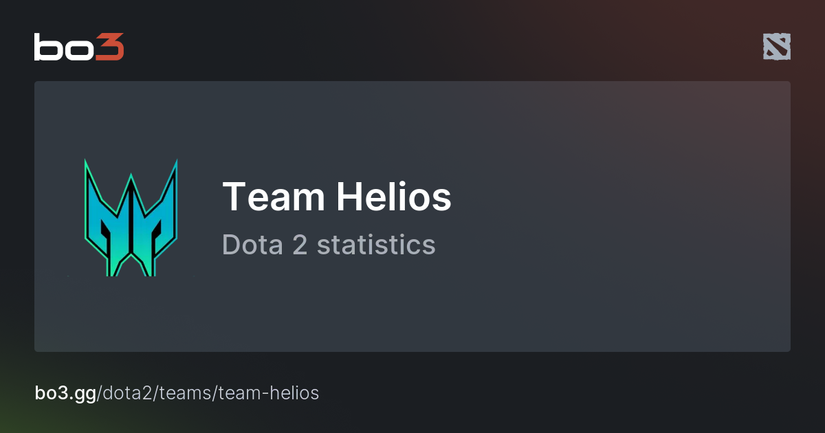 Team Helios Dota 2 통계 – 팀 순위 및 경기 통계