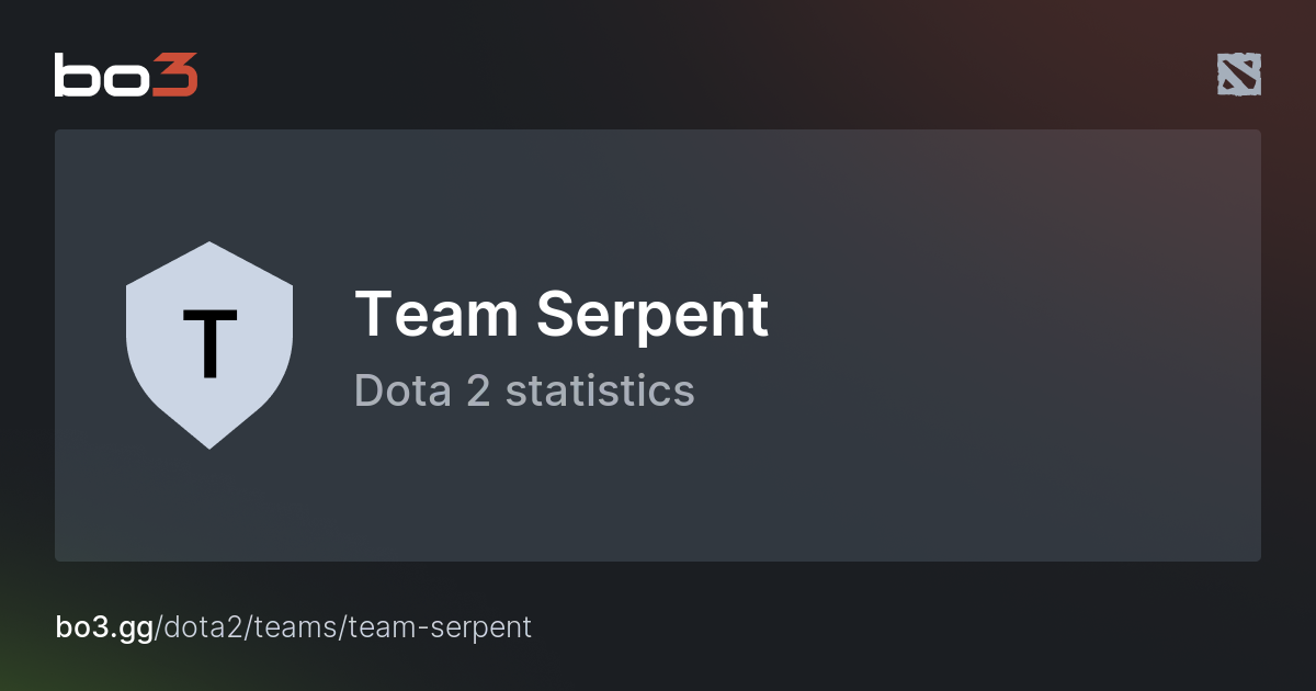 Team Serpent Dota 2 team Tournaments: upcoming, current & finished