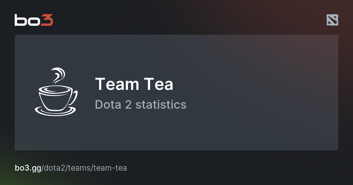 Team Tea Dota 2 Stats – Team standings & match statistics
