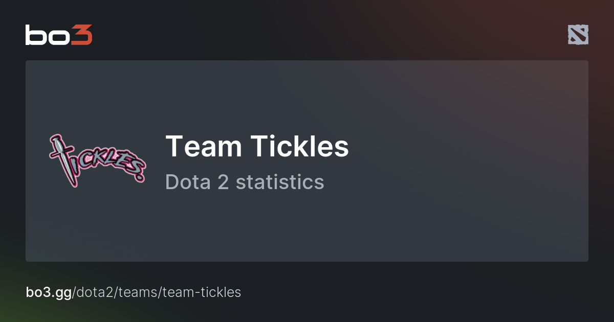 Team Tickles Dota 2 Stats – Team standings & match statistics