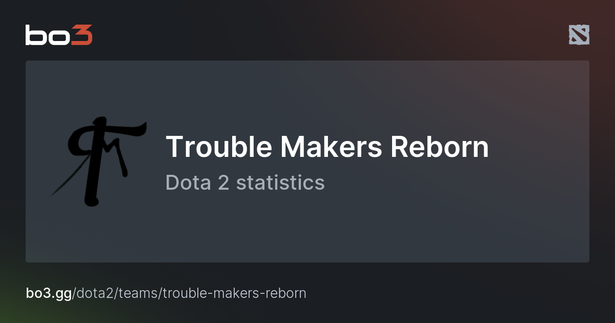 Trouble Makers Reborn Dota 2 team statistics, standings & roster
